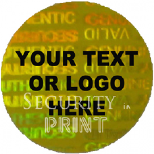 Round 20mm Gold Self-Adhesive Hologram Security Sticker C20-6GPCustom ...
